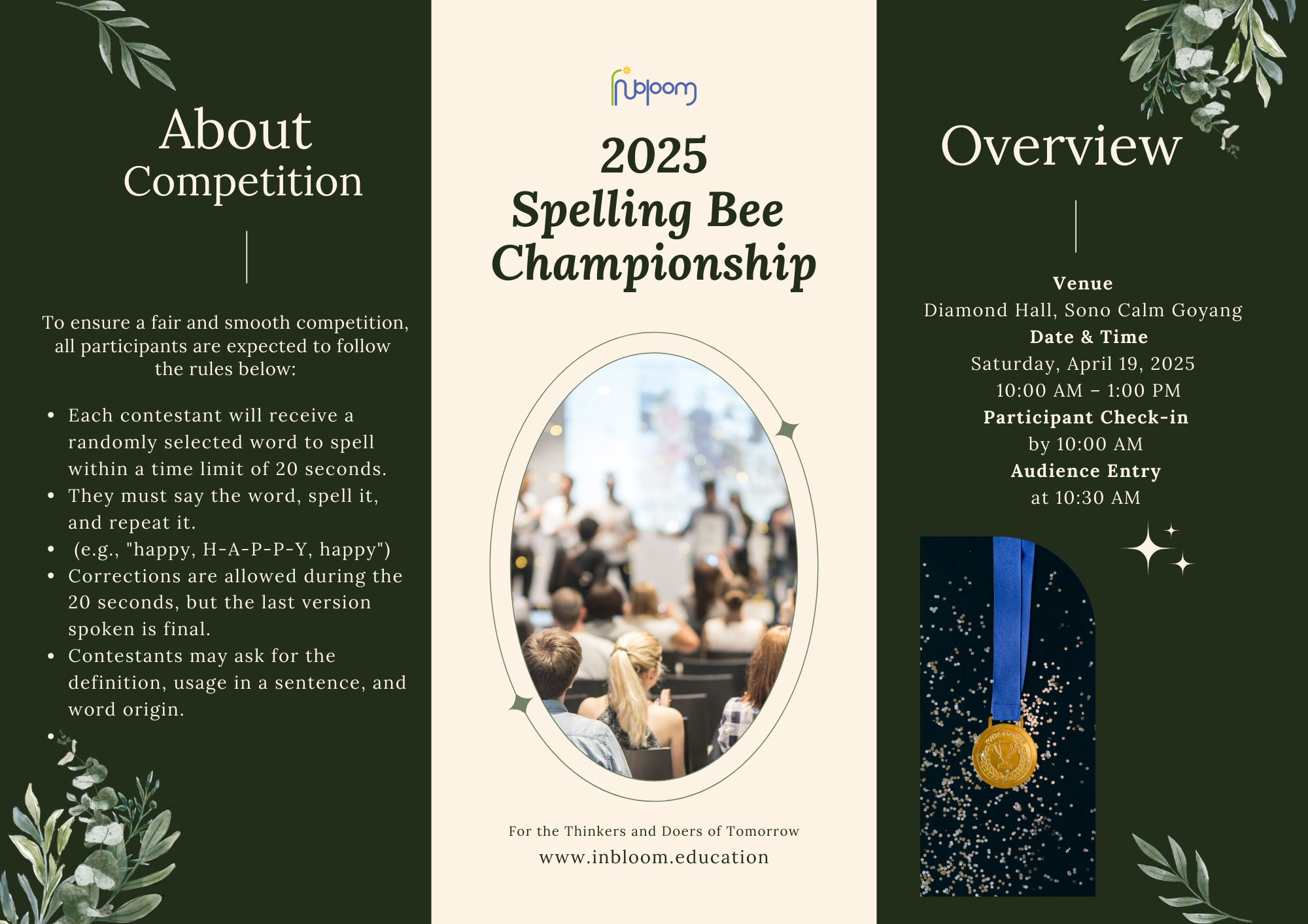 2025 InBloom Spelling Bee Championship GRAND FINAL ROUND - InBloom Edu ...